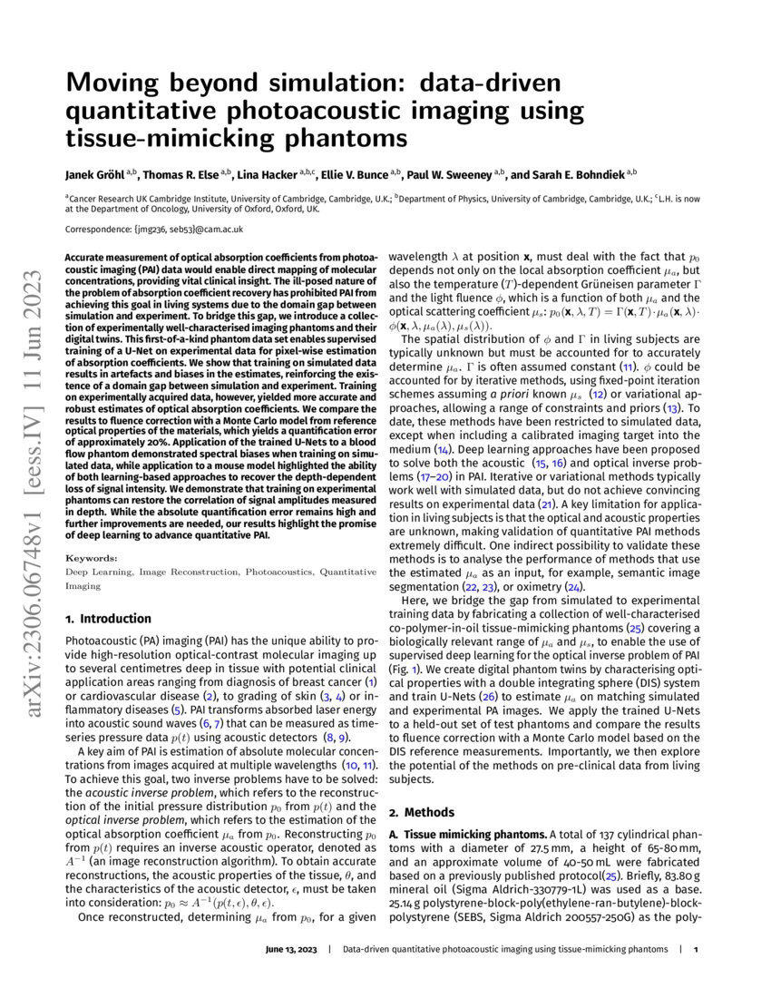 Moving beyond simulation: data-driven quantitative photoacoustic imaging using tissue-mimicking ...