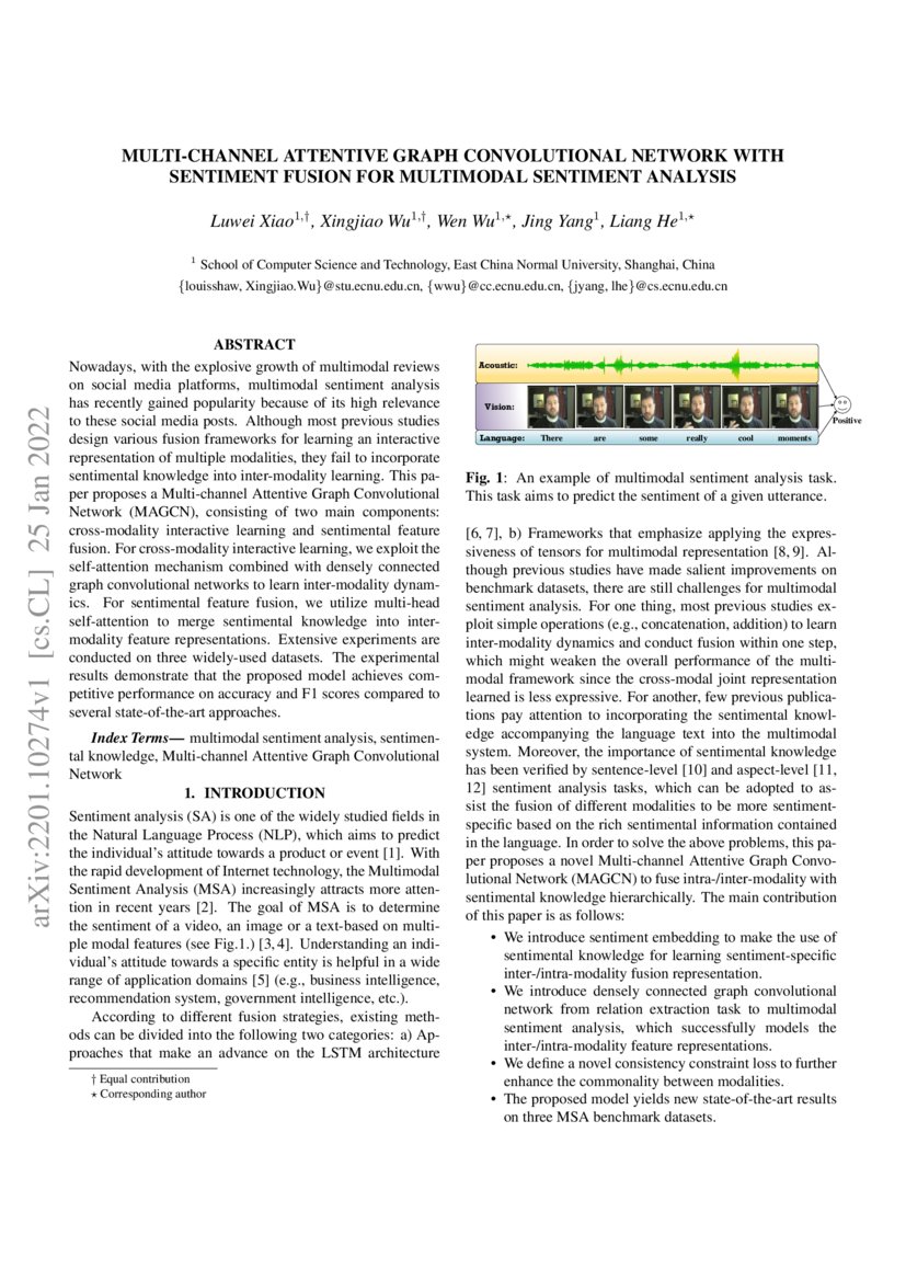 Multi-channel Attentive Graph Convolutional Network With Sentiment ... Multi-channel Attentive Graph Convolutional Network With Sentiment ...