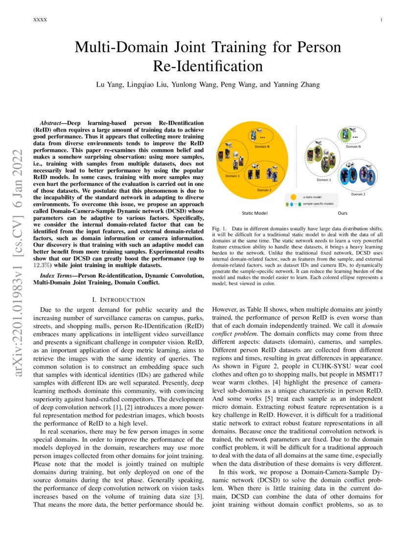 Multi-Domain Joint Training for Person Re-Identification | DeepAI