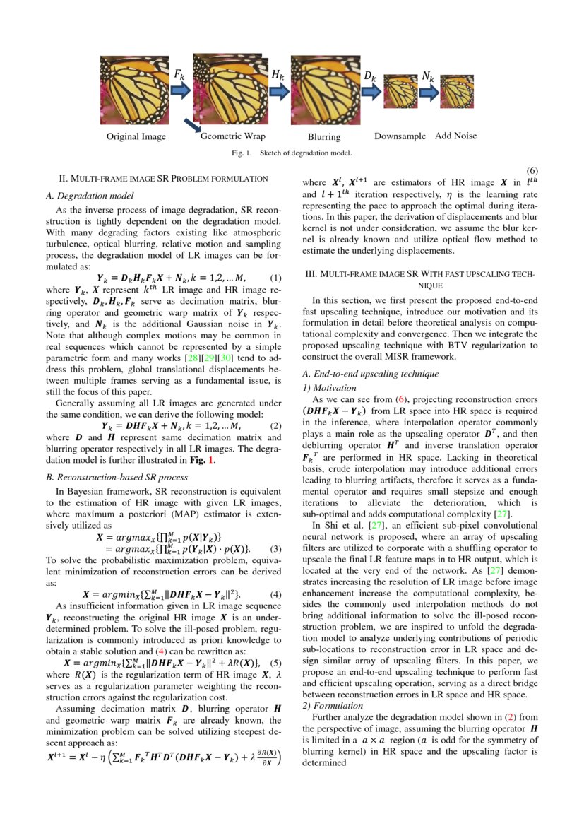 Multi-frame image super-resolution with fast upscaling technique | DeepAI