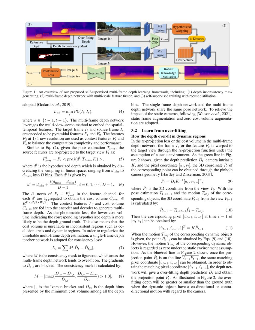 Multi-Frame Self-Supervised Depth Estimation with Multi-Scale Feature Fusion in Dynamic Scenes ...