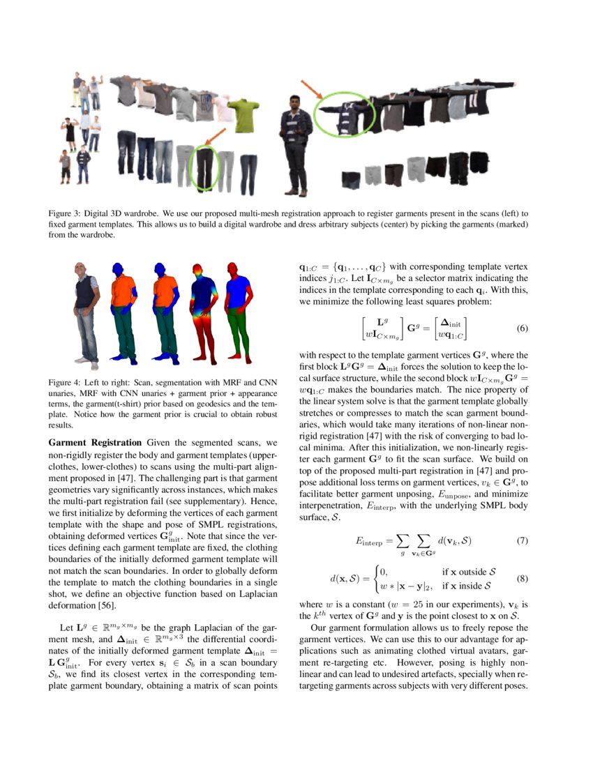 Multi-Garment Net: Learning to Dress 3D People from Images | DeepAI