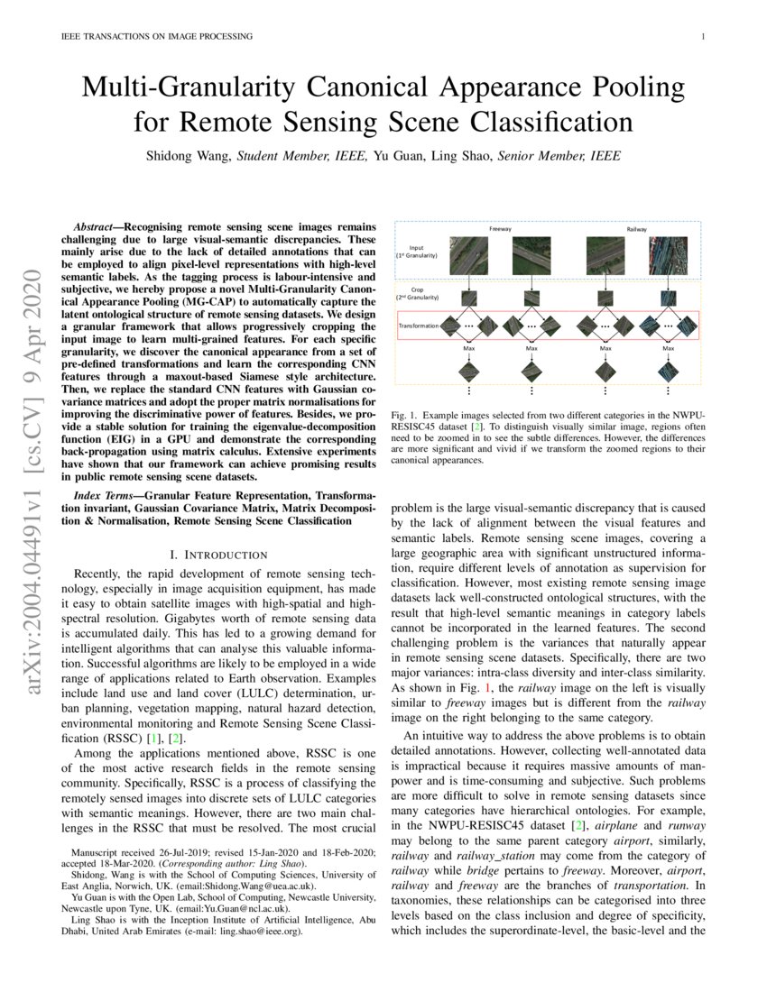 Multi-Granularity Canonical Appearance Pooling for Remote Sensing Scene ...