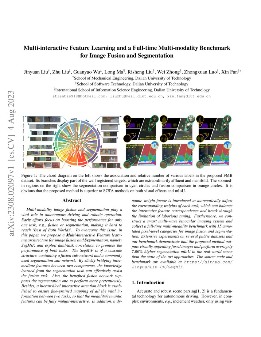 Multi-interactive Feature Learning and a Full-time Multi-modality ... Multi-interactive Feature Learning and a Full-time Multi-modality ...