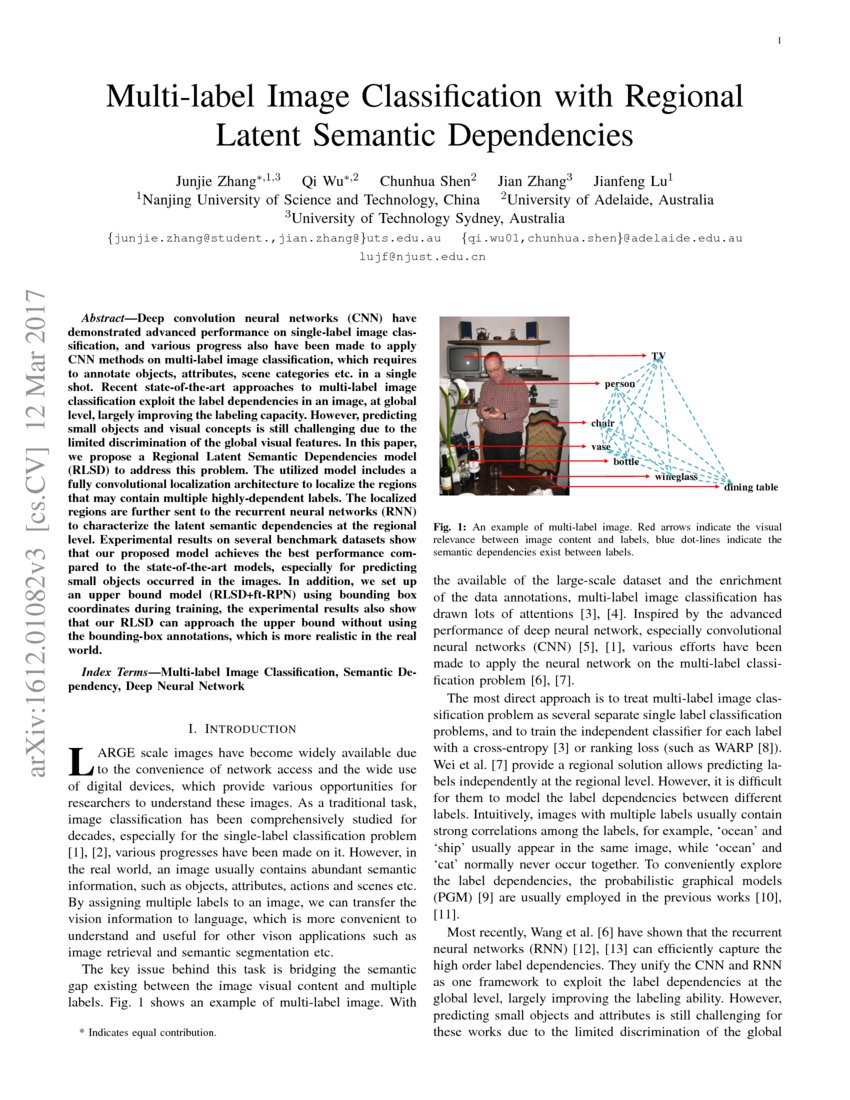 Multi-Label Image Classification with Regional Latent Semantic Dependencies | DeepAI