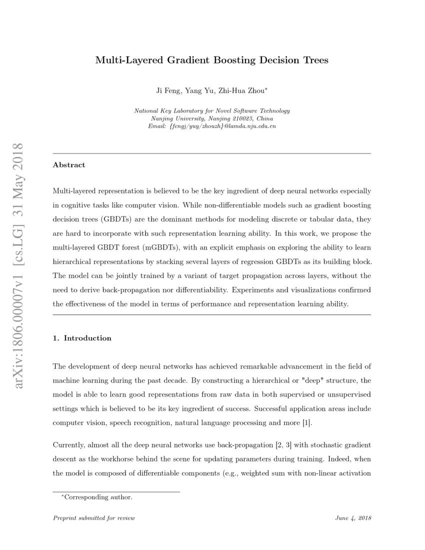Multi-Layered Gradient Boosting Decision Trees | DeepAI