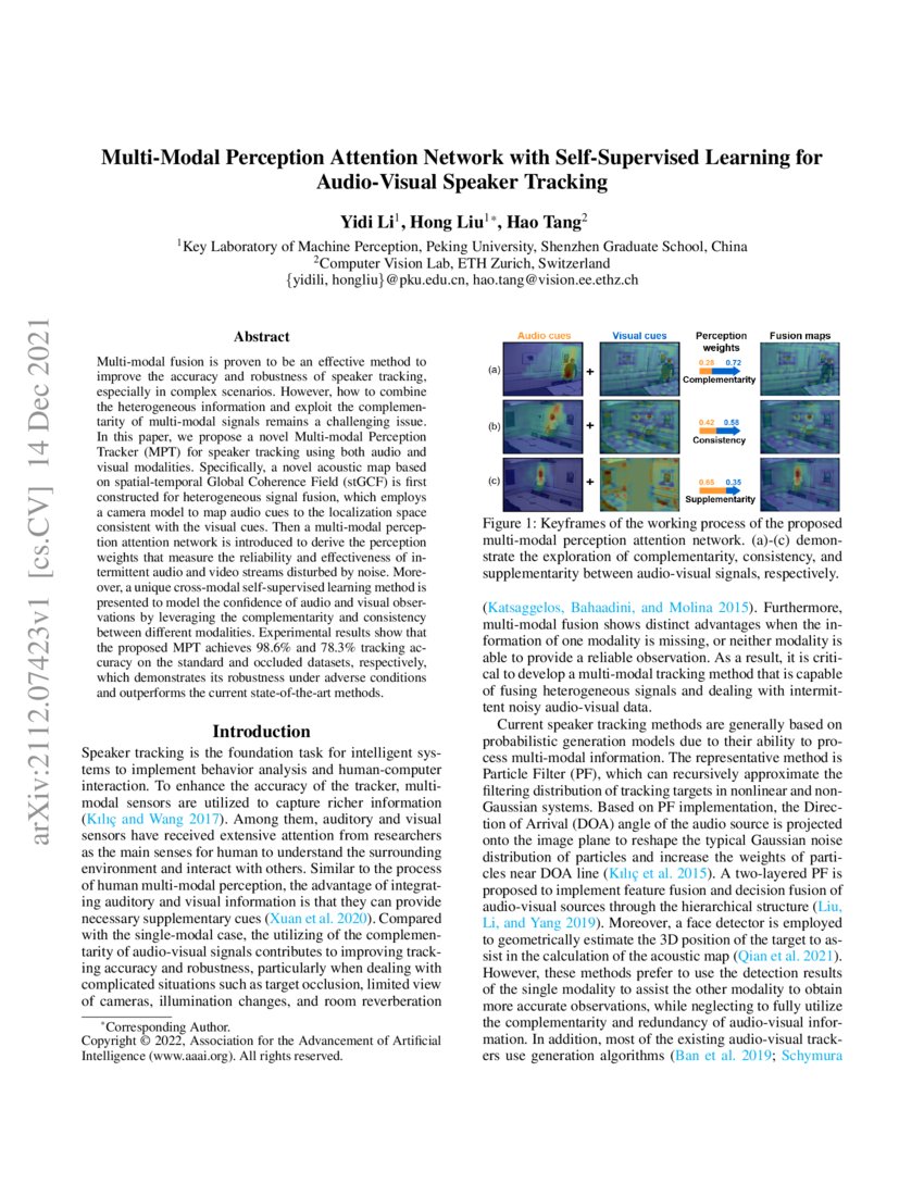 Multi-Modal Perception Attention Network with Self-Supervised Learning ...