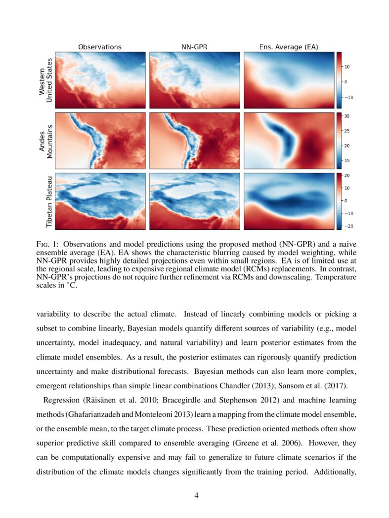 Multi-model Ensemble Analysis with Neural Network Gaussian Processes | DeepAI