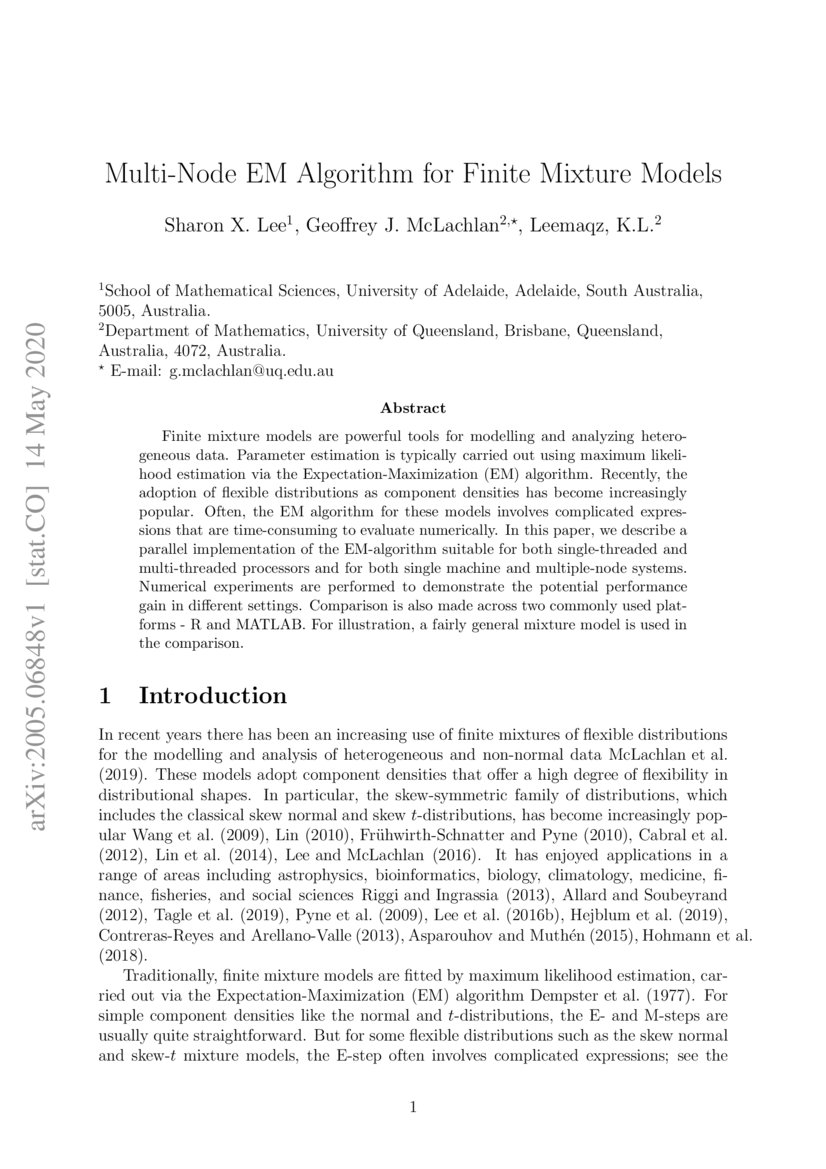 Multi Node Em Algorithm For Finite Mixture Models Deepai 2588