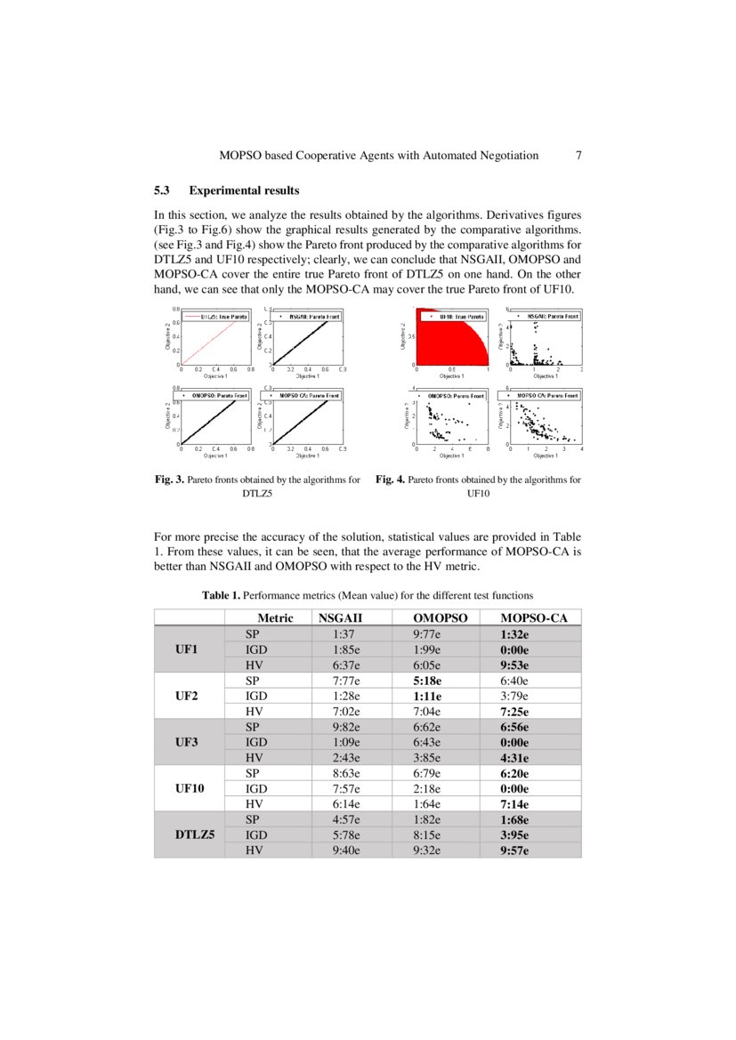 Multi Objective Particle Swarm Optimization Based Cooperative Agents With Automated Negotiation