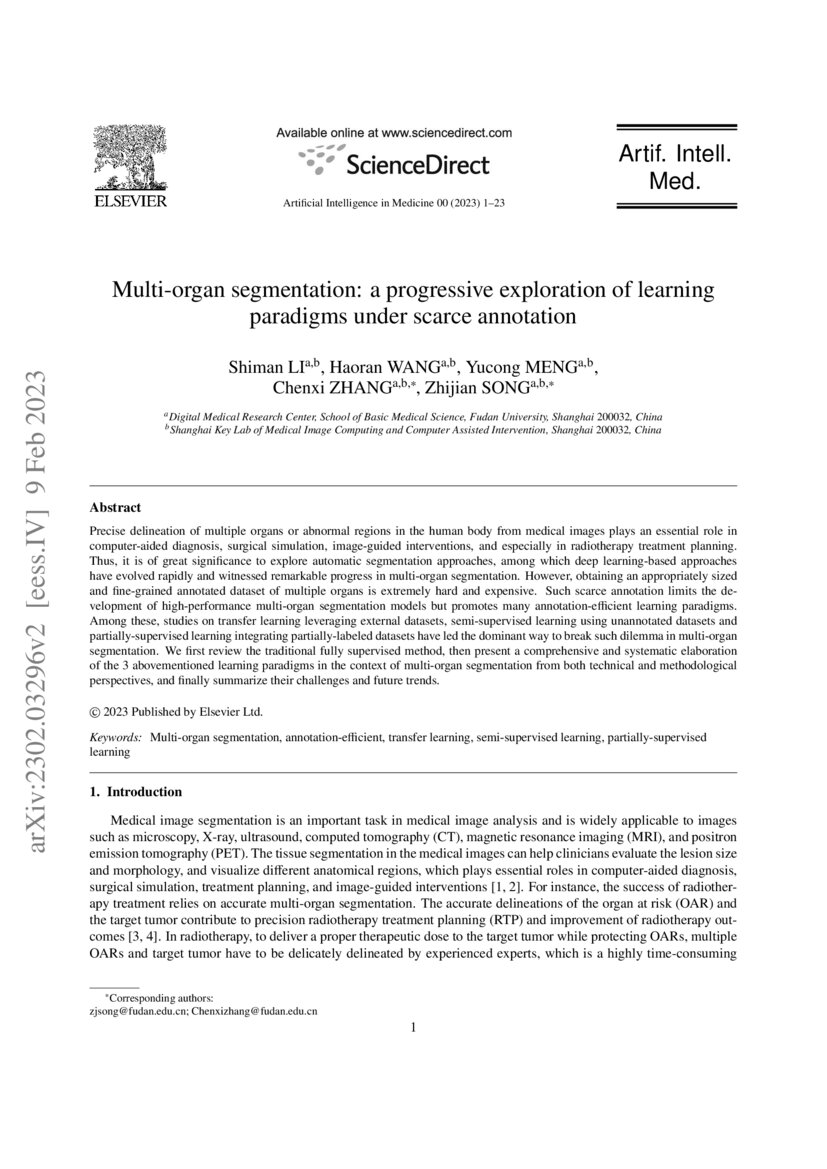 Multi Organ Segmentation A Progressive Exploration Of Learning Paradigms Under Scarce