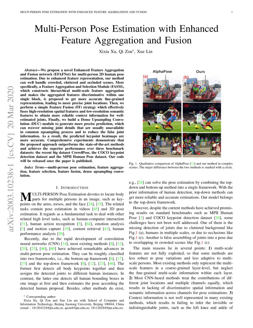 Multi-Person Pose Estimation with Enhanced Feature Aggregation and Selection | DeepAI