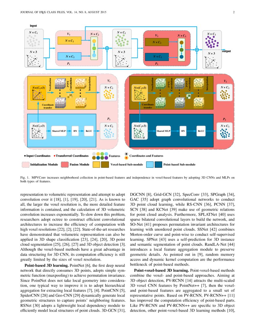 Multi Point-Voxel Convolution (MPVConv) for Deep Learning on Point Clouds | DeepAI