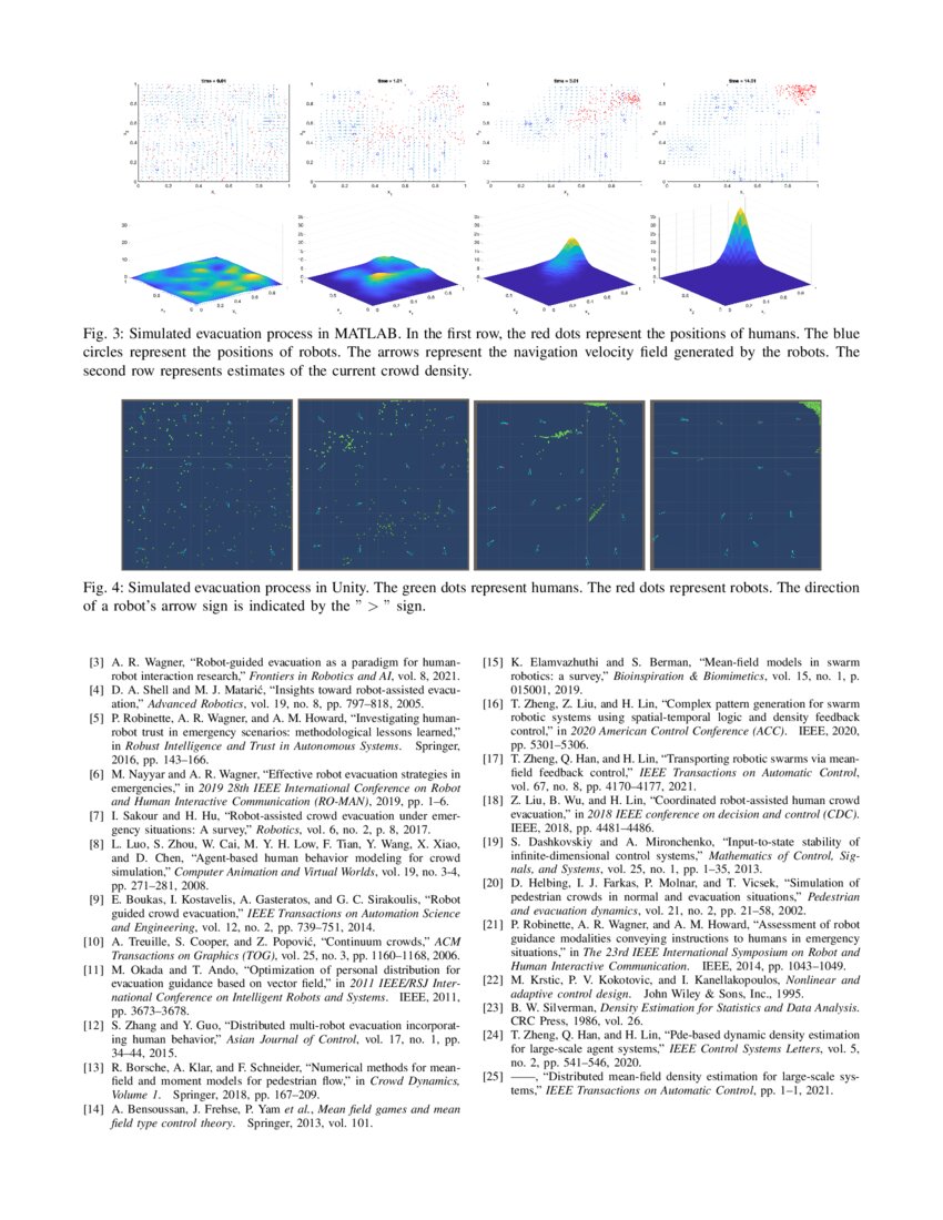 Multi Robot Assisted Human Crowd Evacuation Using Navigation Velocity Fields Deepai