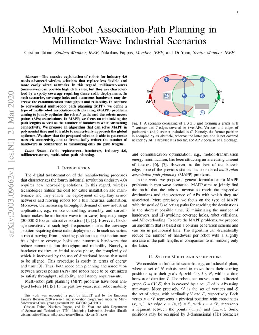 Multi-Robot Association-Path Planning in Millimeter-Wave Industrial ...