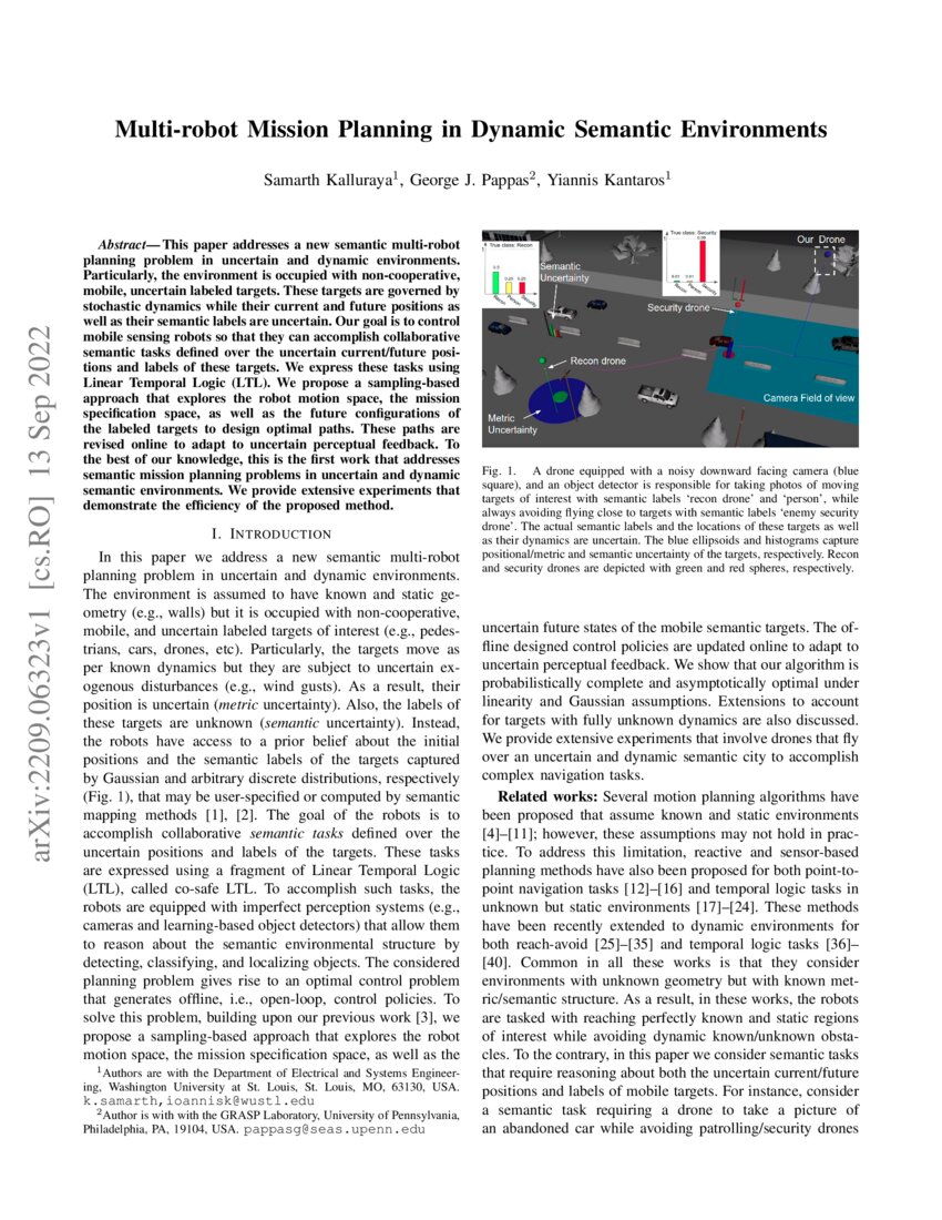 Multi-robot Mission Planning in Dynamic Semantic Environments | DeepAI