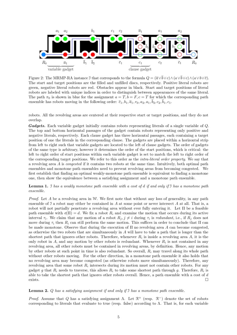 Multi-Robot Motion Planning for Unit Discs with Revolving Areas | DeepAI