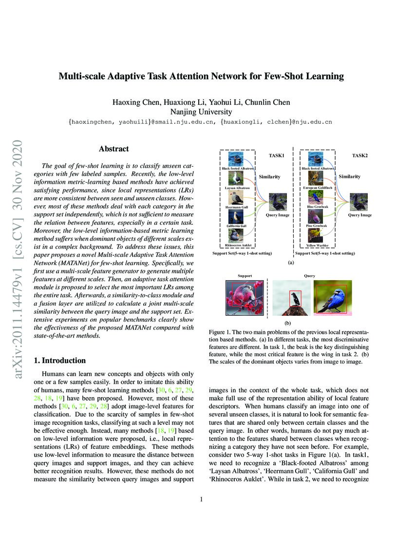 Multi-scale Adaptive Task Attention Network for Few-Shot Learning | DeepAI