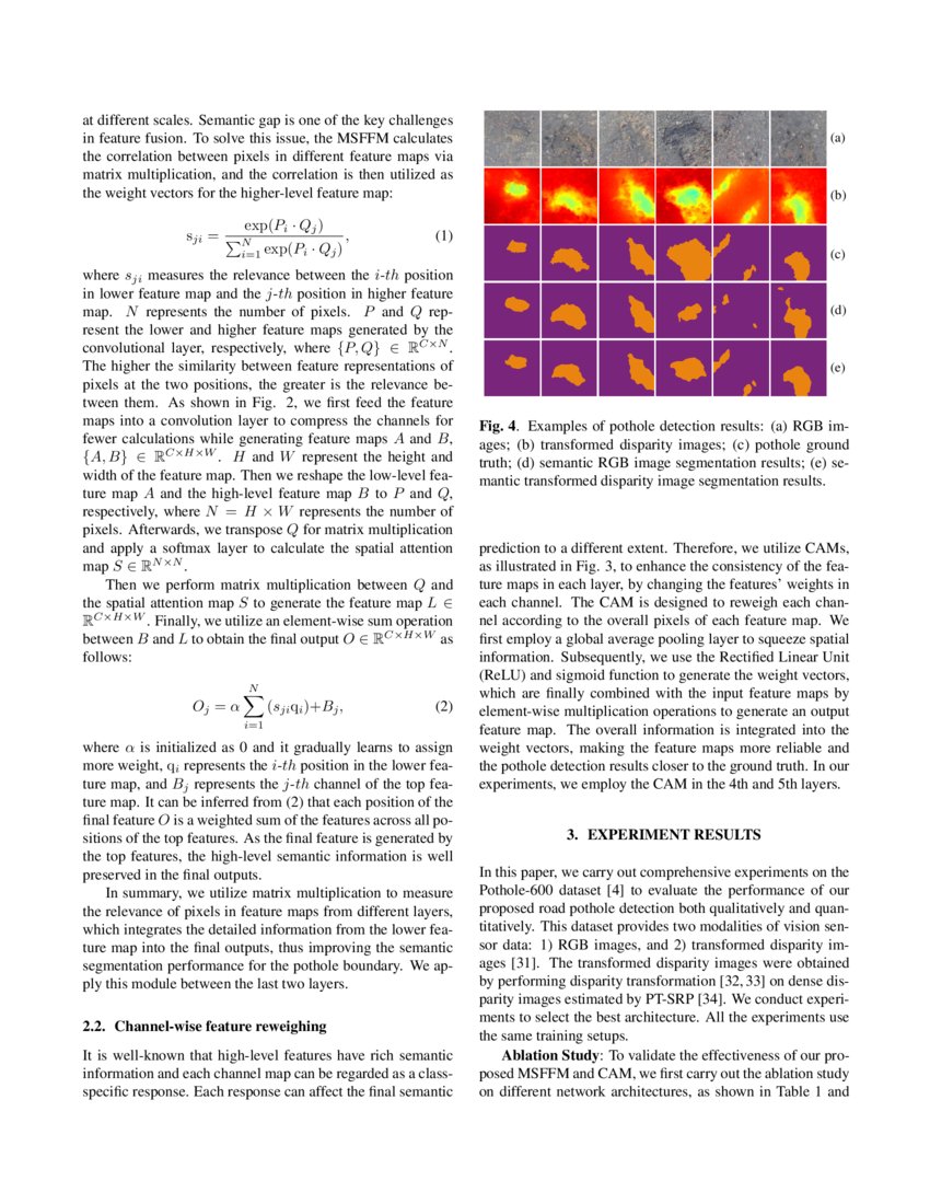 Multi Scale Feature Fusion Learning Better Semantic Segmentation For Road Pothole Detection