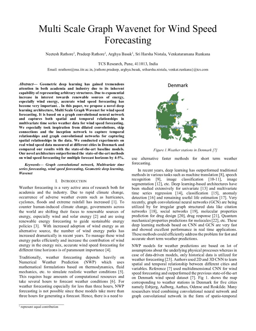 Multi Scale Graph Wavenet for Wind Speed Forecasting | DeepAI