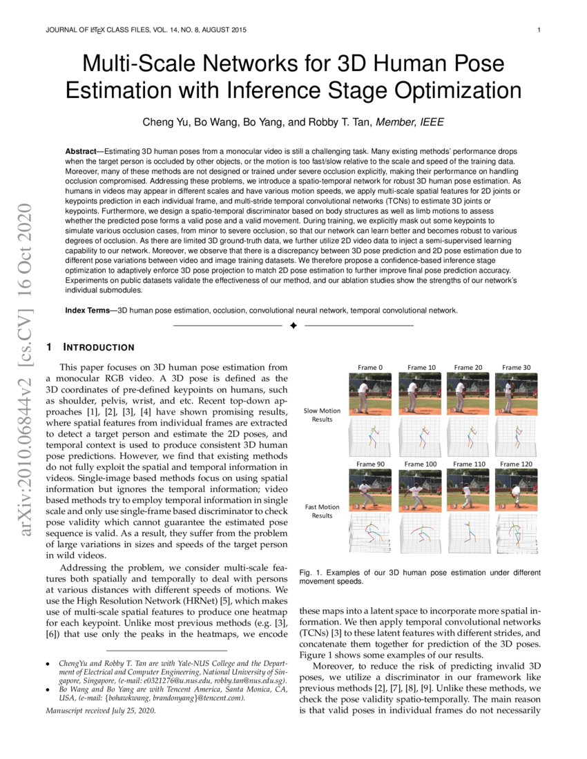 Multi Scale Networks For 3d Human Pose Estimation With Inference Stage
