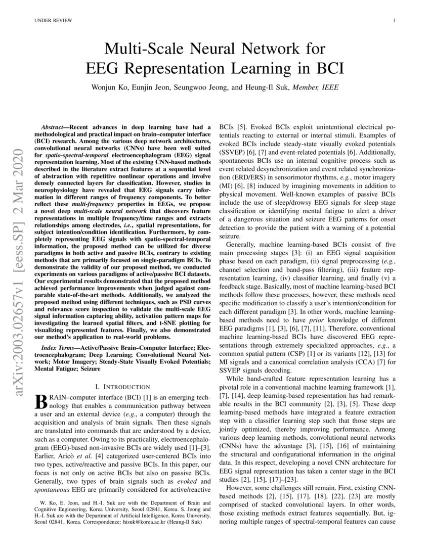 Multi-Scale Neural network for EEG Representation Learning in BCI | DeepAI