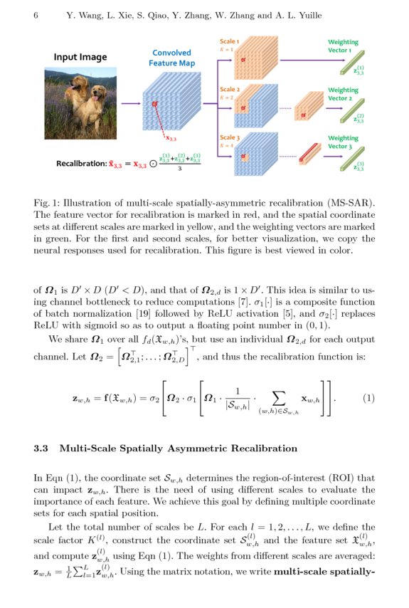 Multi Scale Spatially Asymmetric Recalibration For Image Classification