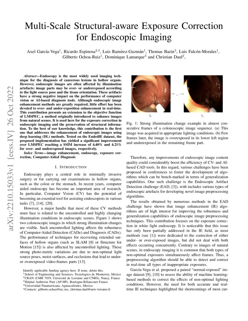 Multi-Scale Structural-aware Exposure Correction for Endoscopic Imaging ...