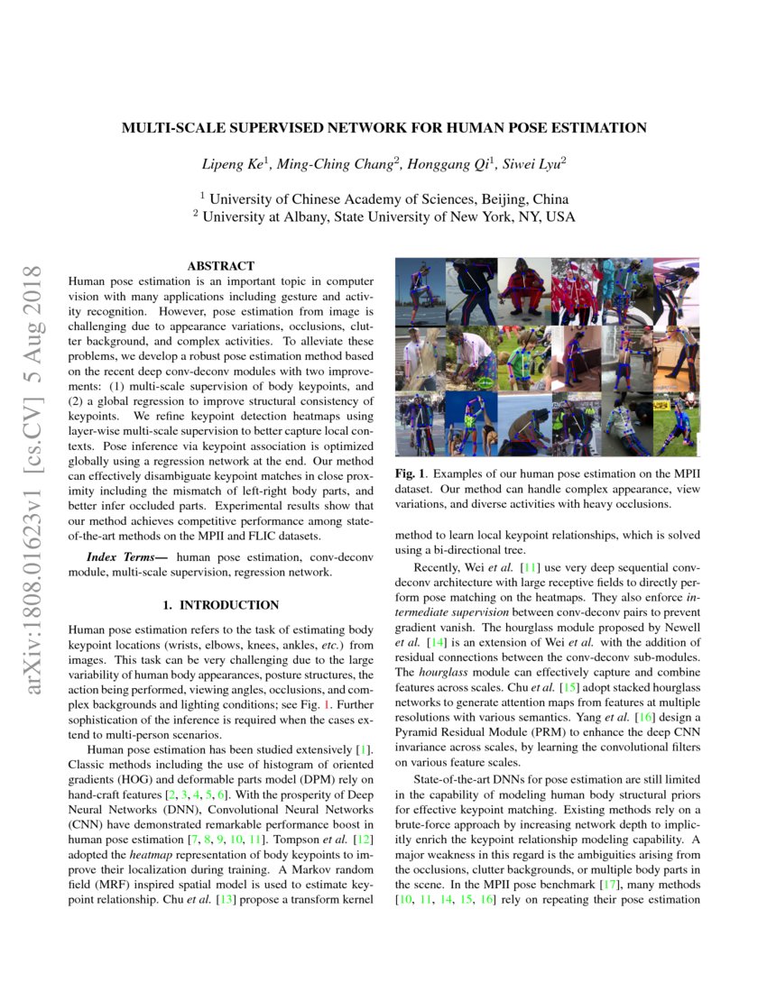 Multi Scale Supervised Network For Human Pose Estimation Deepai