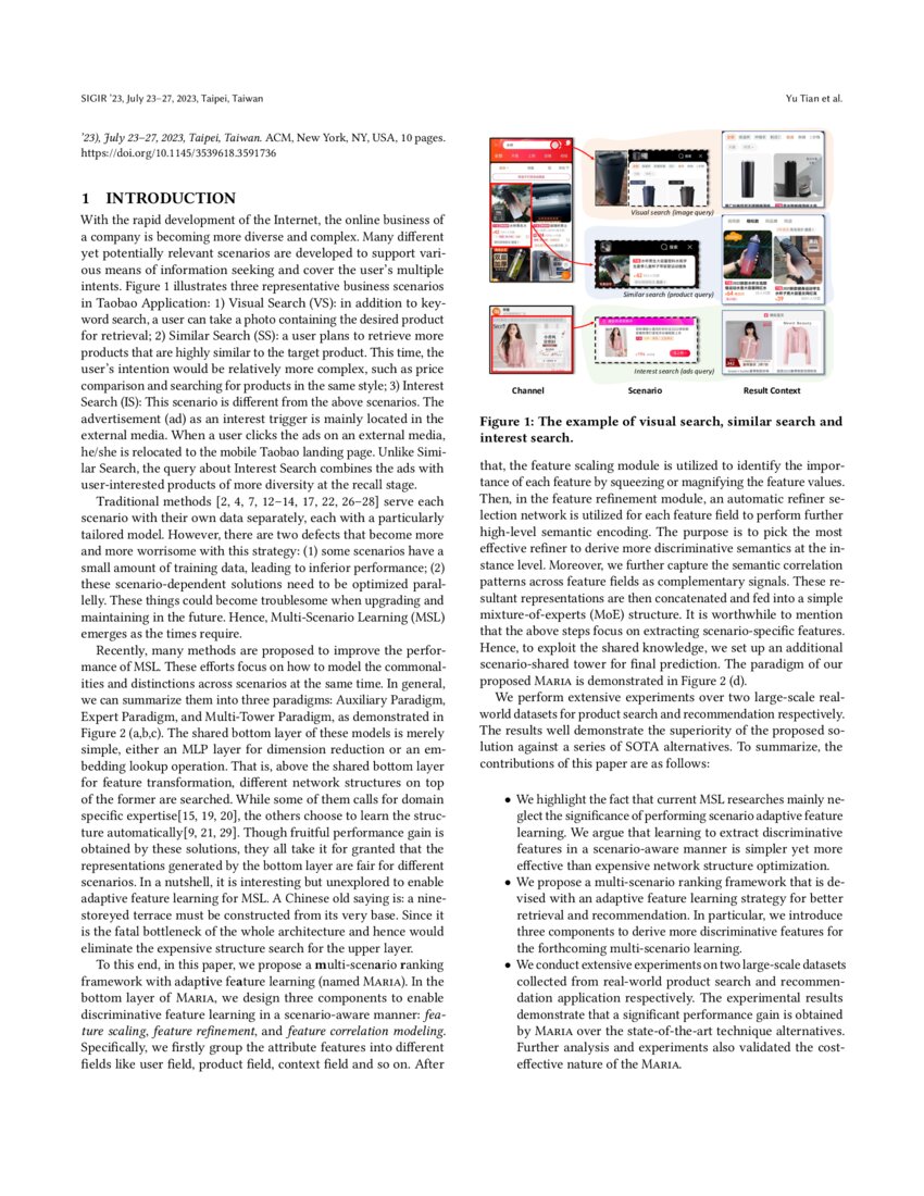 Multi-Scenario Ranking with Adaptive Feature Learning | DeepAI