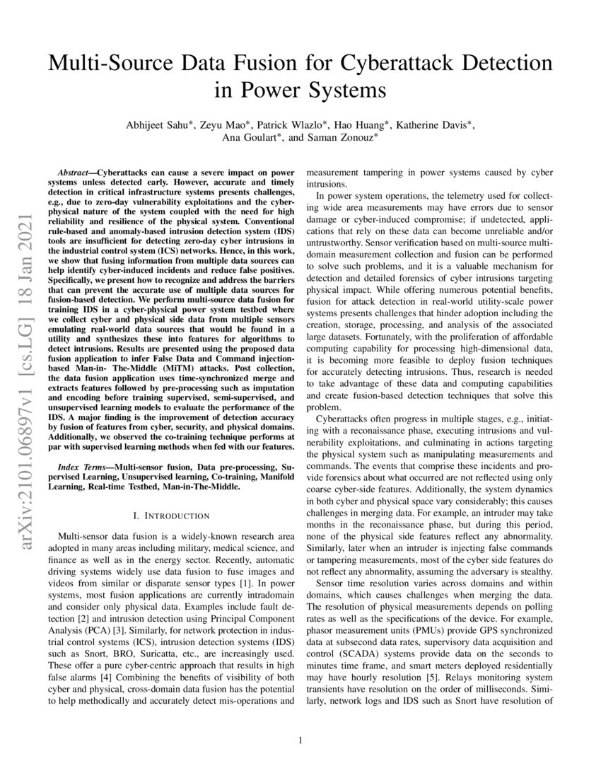 Multi-Source Data Fusion for Cyberattack Detection in Power Systems ...