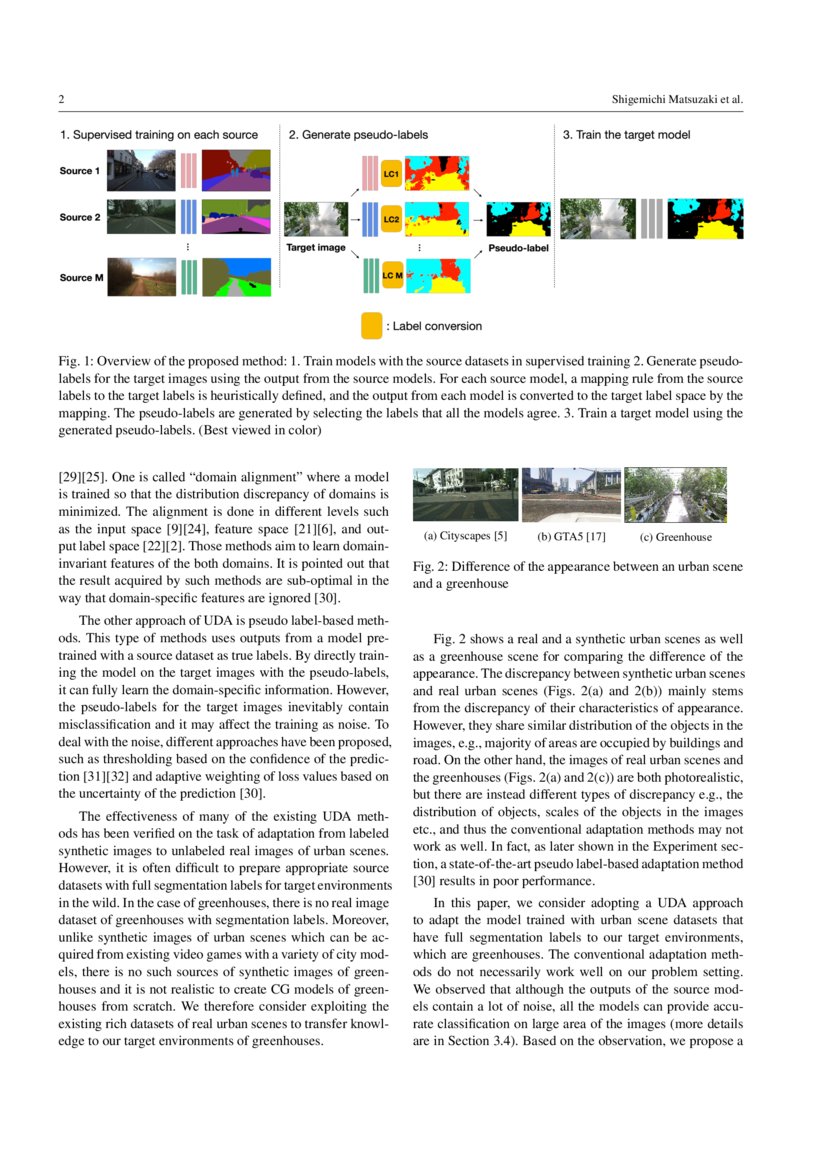 Multi Source Pseudo Label Learning Of Semantic Segmentation For The Scene Recognition Of