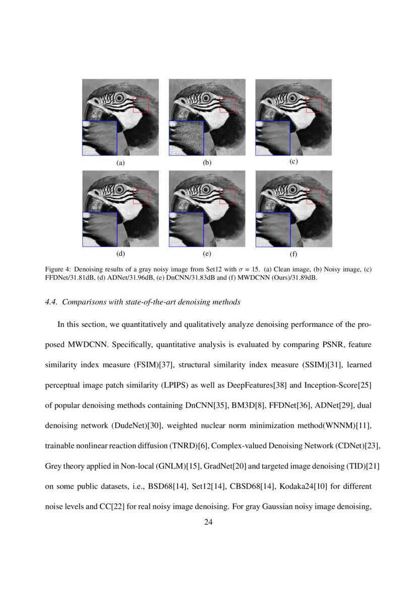 Multi-stage image denoising with the wavelet transform | DeepAI