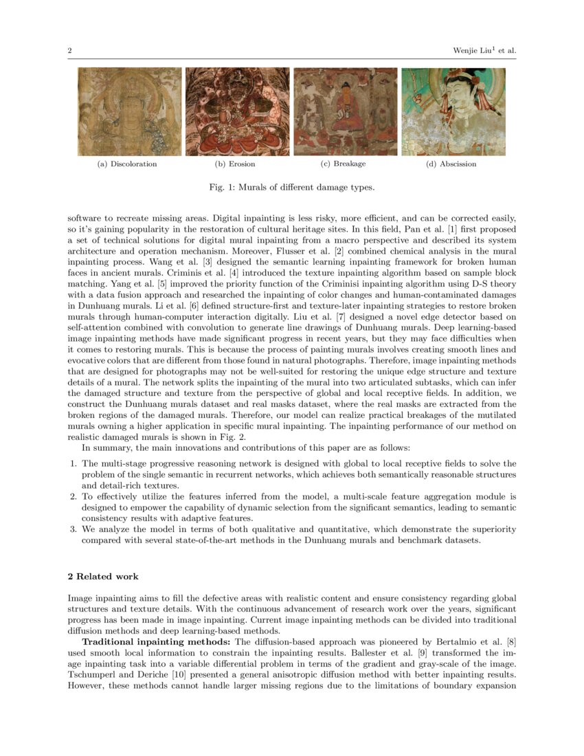 Multi-stage Progressive Reasoning for Dunhuang Murals Inpainting | DeepAI