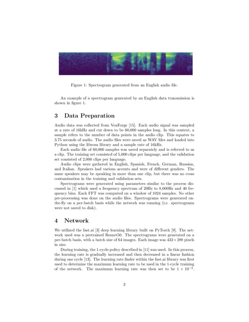 Multiclass Language Identification using Deep Learning on Spectral ...