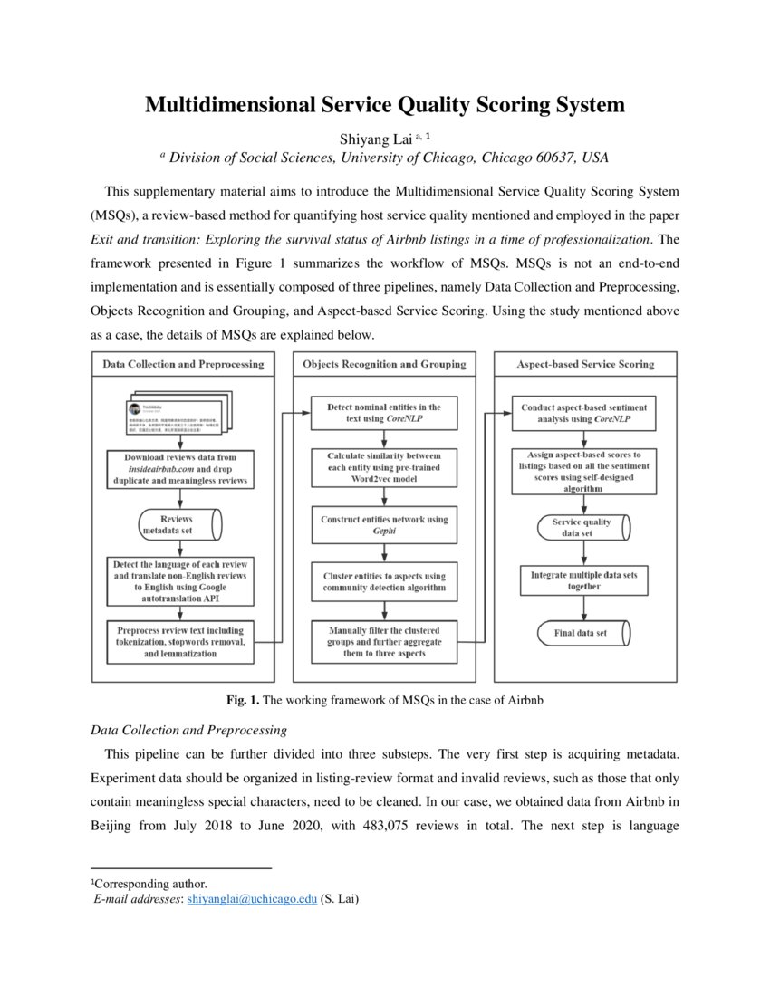 Multidimensional Service Quality Scoring System | DeepAI