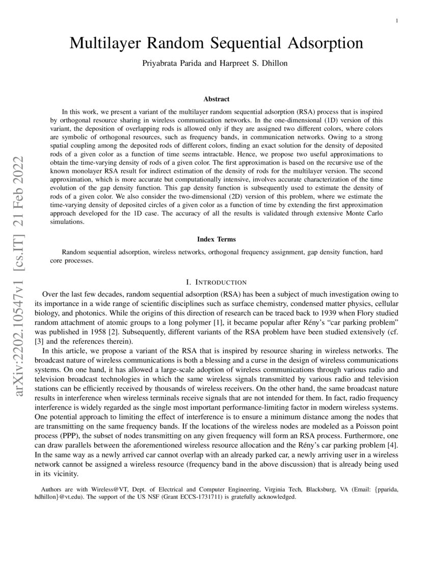Multilayer Random Sequential Adsorption | DeepAI