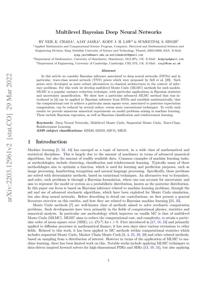 Multilevel Bayesian Deep Neural Networks Deepai 3048