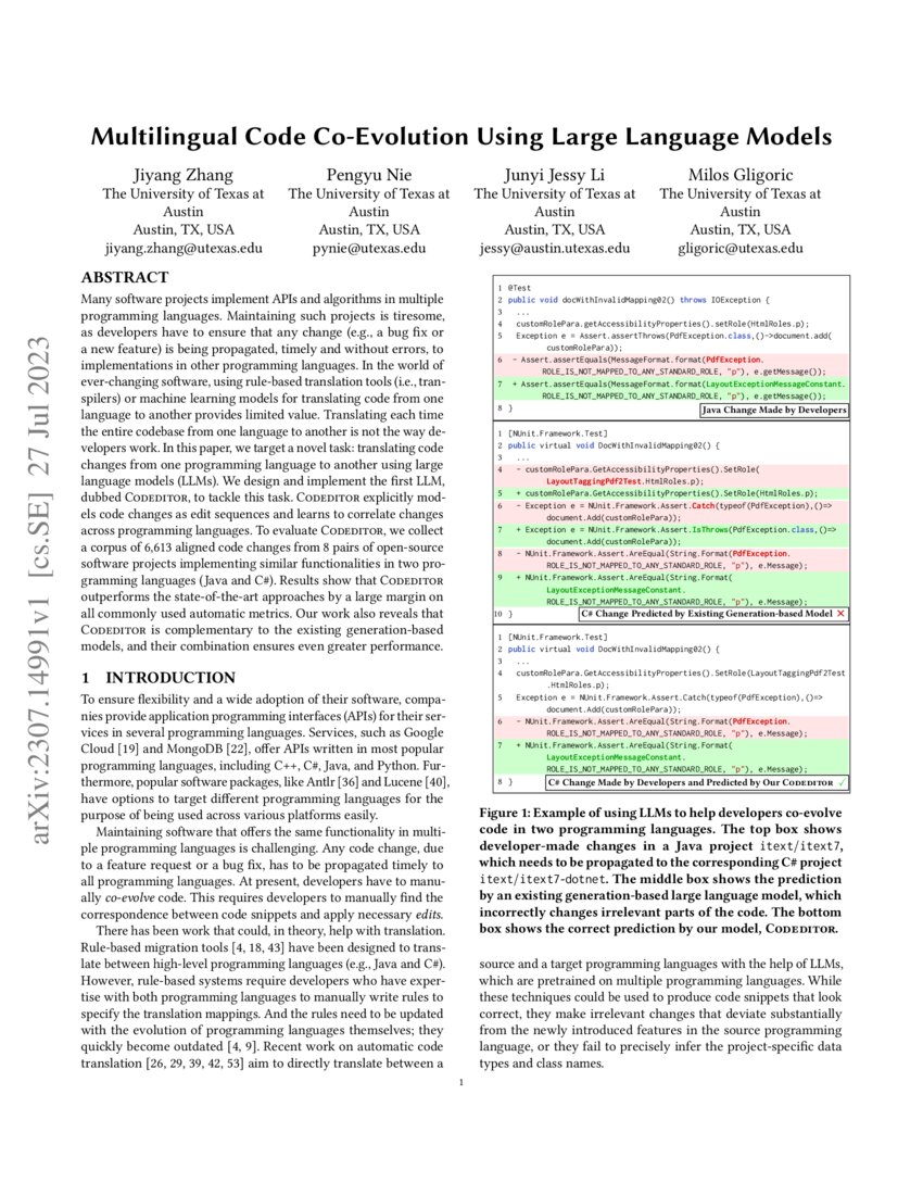 Multilingual Code Co Evolution Using Large Language Models Deepai 1800