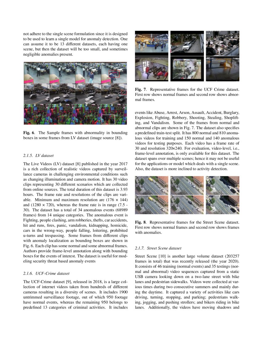 Multimedia Datasets for Anomaly Detection: A Review | DeepAI Multimedia Datasets for Anomaly Detection: A Review | DeepAI