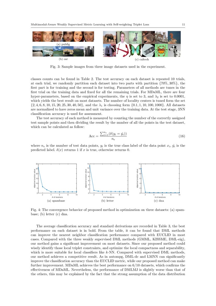 Multimodal-Aware Weakly Supervised Metric Learning with Self-weighting Triplet Loss | DeepAI