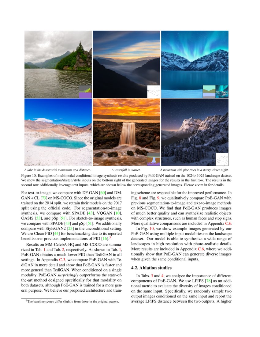 Multimodal Conditional Image Synthesis with Product-of-Experts GANs | DeepAI