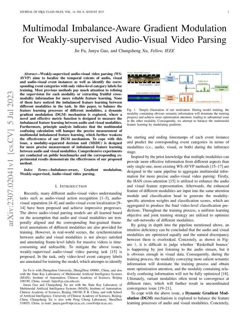 Multimodal Imbalance-Aware Gradient Modulation for Weakly-supervised Audio-Visual Video Parsing ...