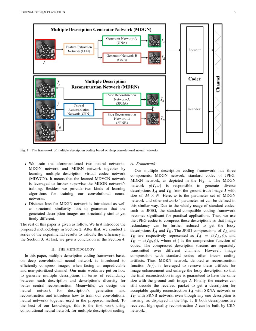 Multiple Description Convolutional Neural Networks For Image Compression Deepai
