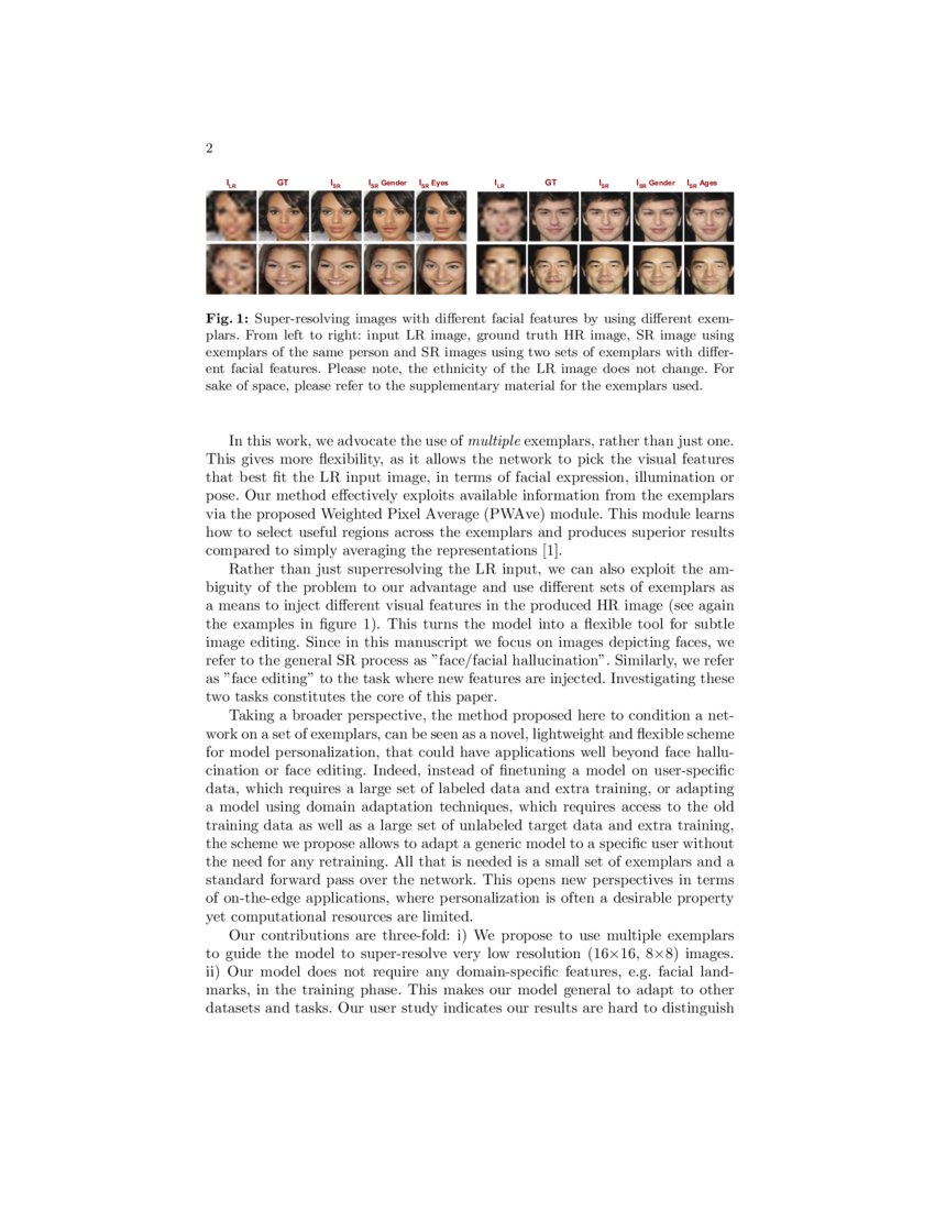 Multiple Exemplars-based Hallucinationfor Face Super-resolution and ...