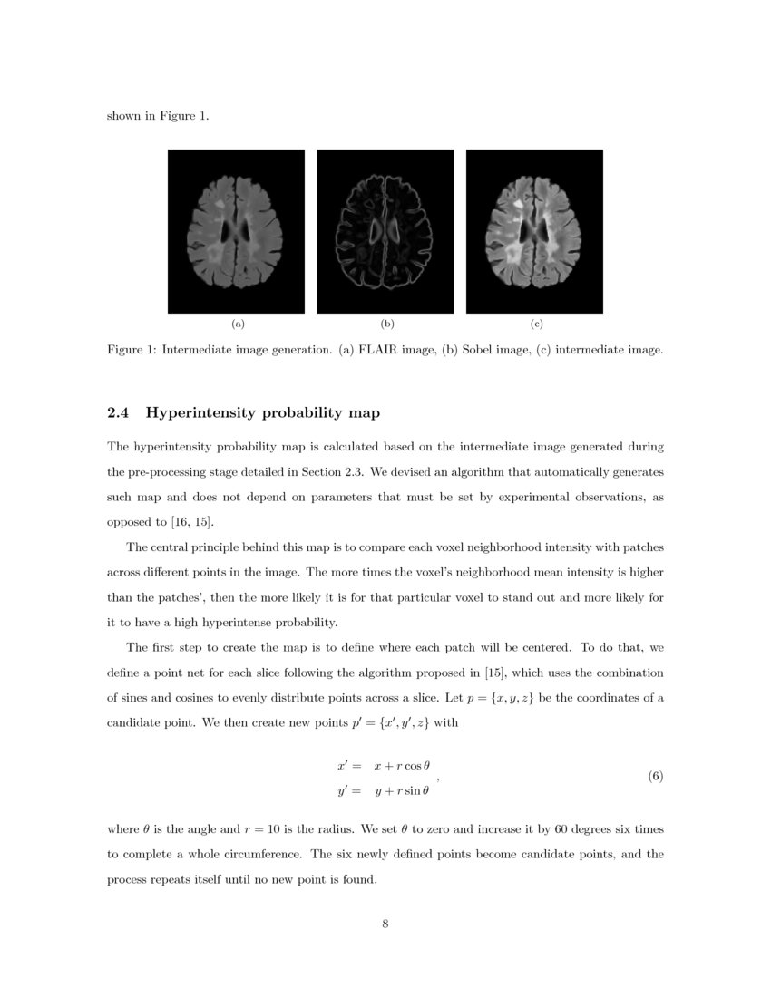 Multiple sclerosis lesion enhancement and white matter region ...