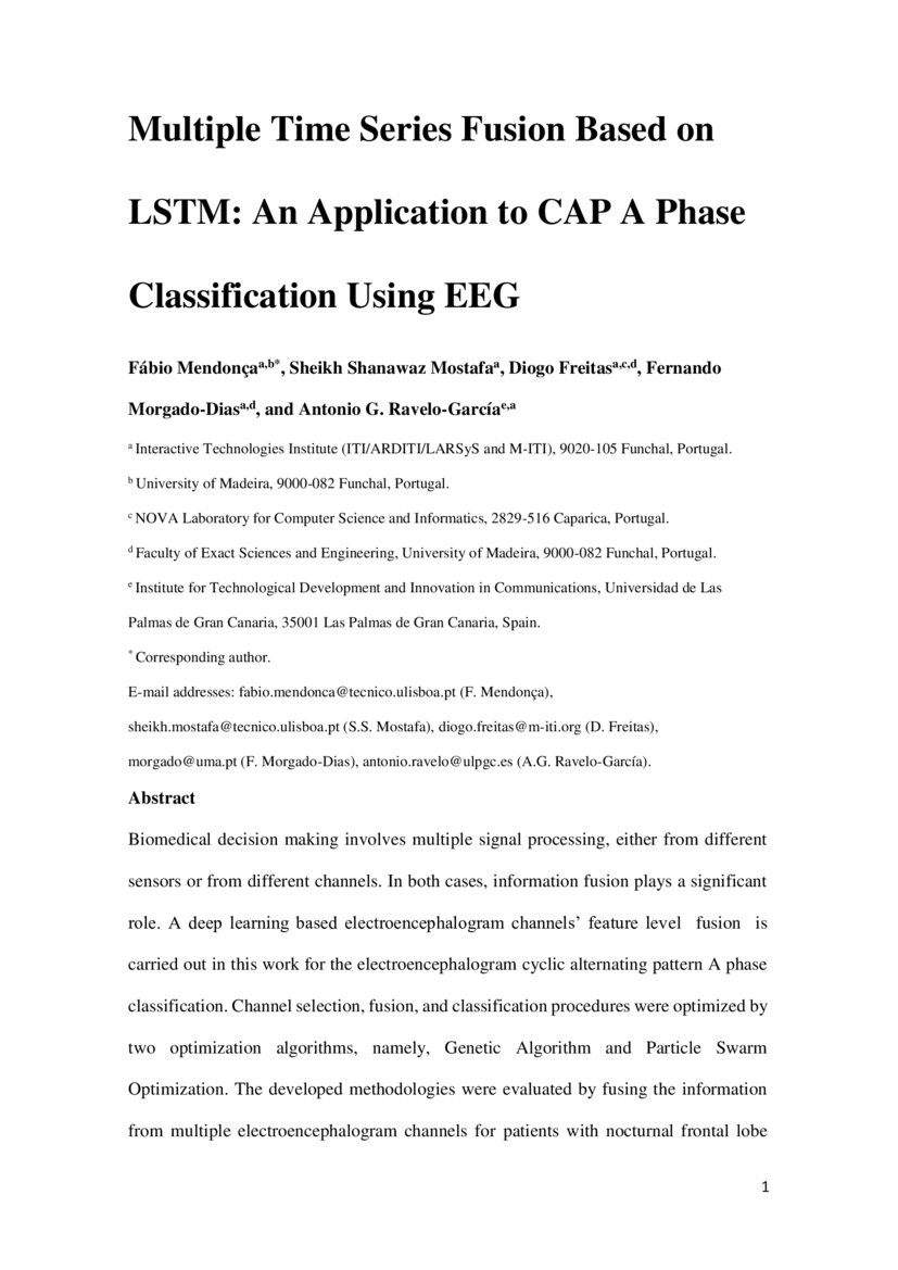 Multiple Time Series Fusion Based On Lstm An Application To Cap A Phase