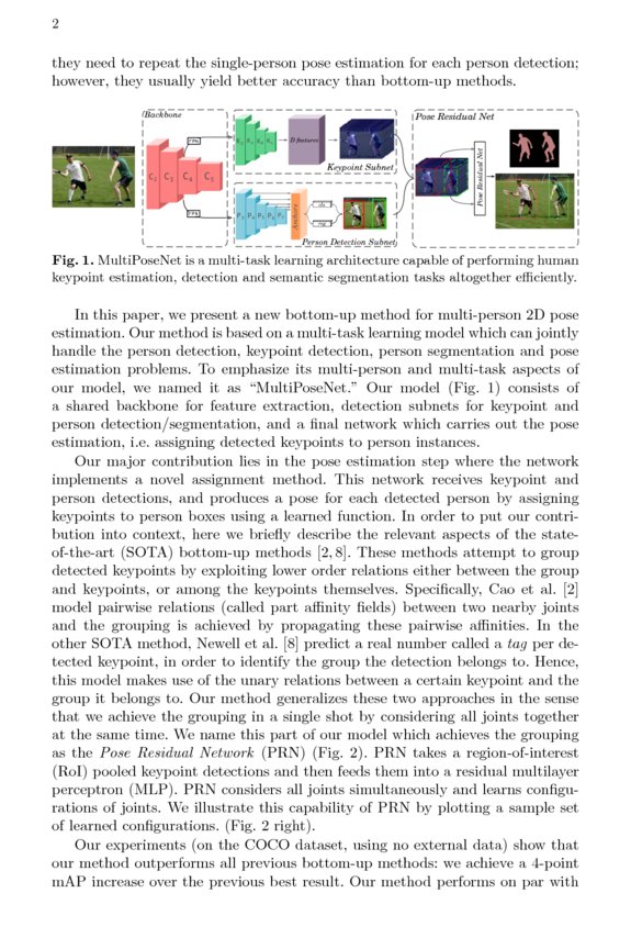 Multiposenet Fast Multi Person Pose Estimation Using Pose Residual