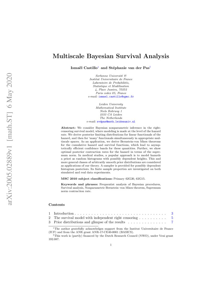 Multiscale Bayesian Survival Analysis | DeepAI