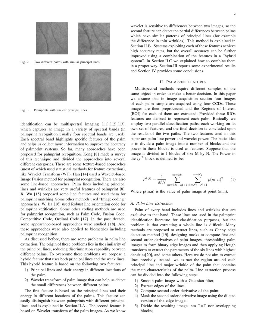 Multispectral Palmprint Recognition Using A Hybrid Feature Deepai